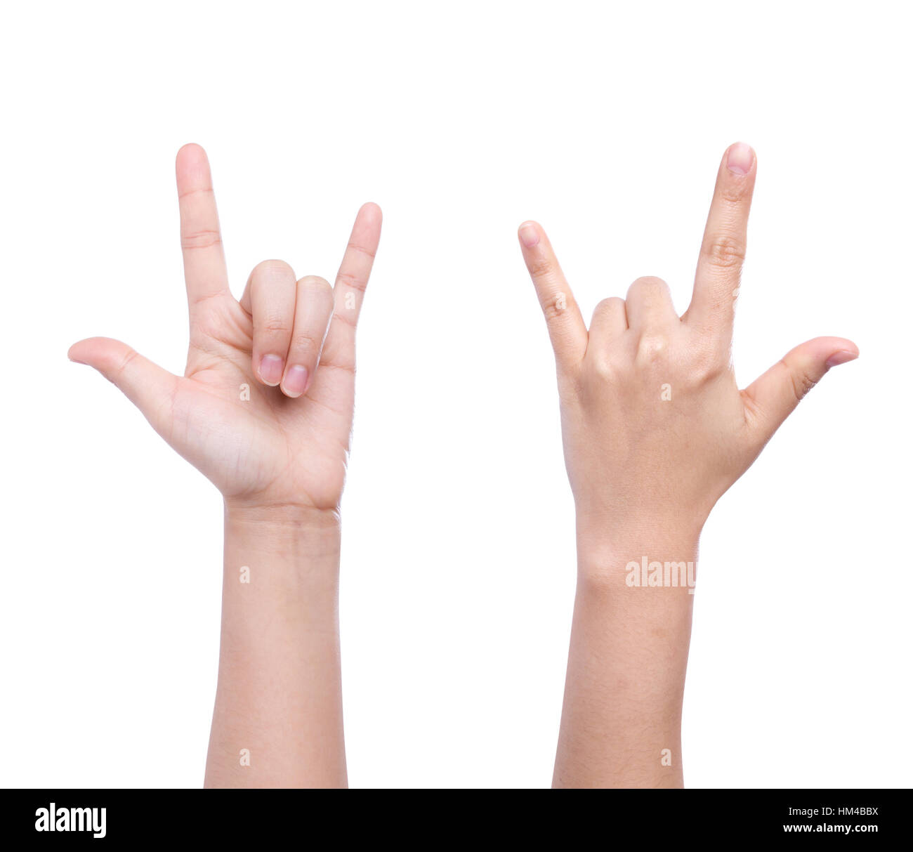 Love hand sign isolated on white background Stock Photo - Alamy