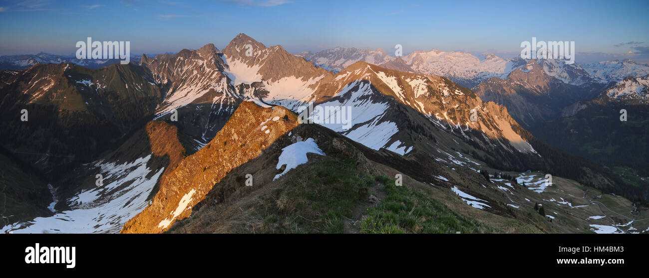 Alpine Panorama i the Austrian Alps Stock Photo - Alamy