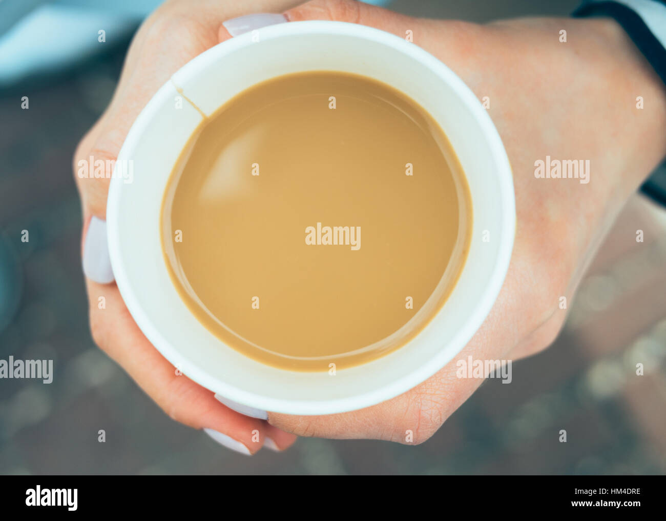 Top view hand cup hi-res stock photography and images - Alamy