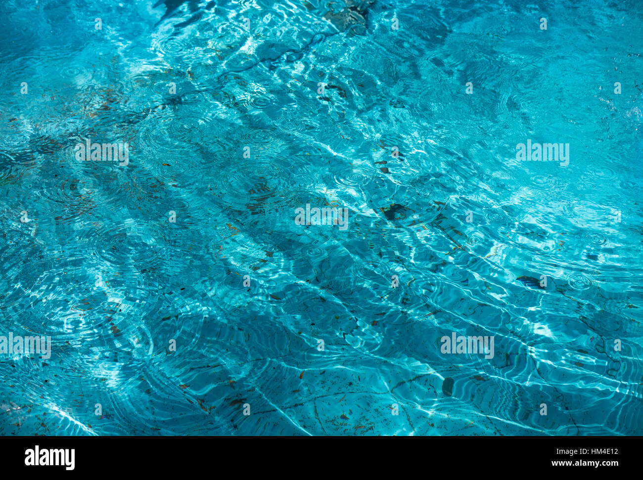 Blue transparent water in a fountain Stock Photo - Alamy