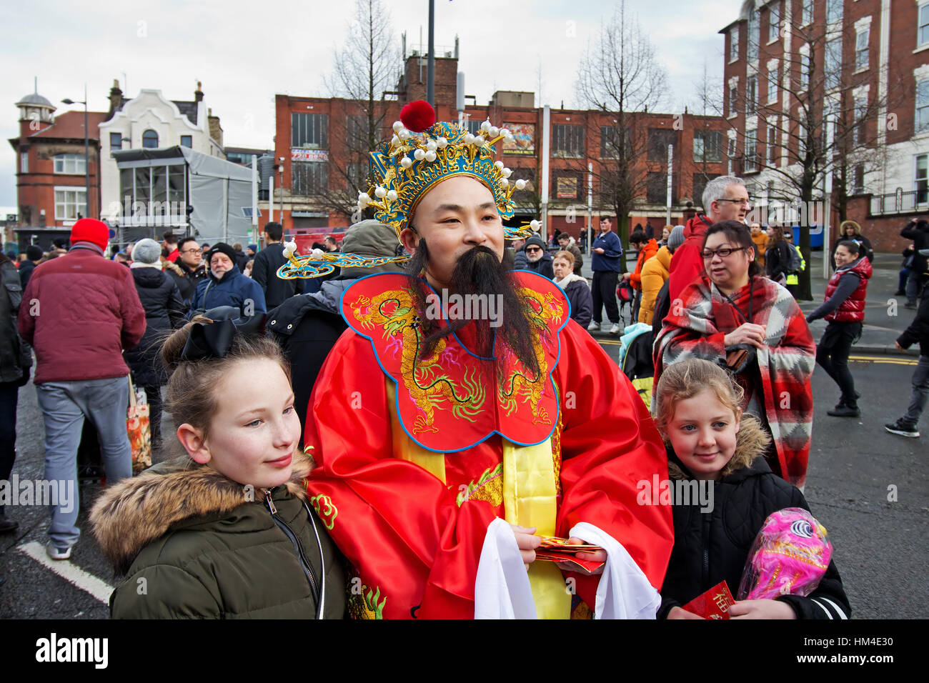 Chinese New Year Celebrations in Liverpool's Chinatown District Stock ...