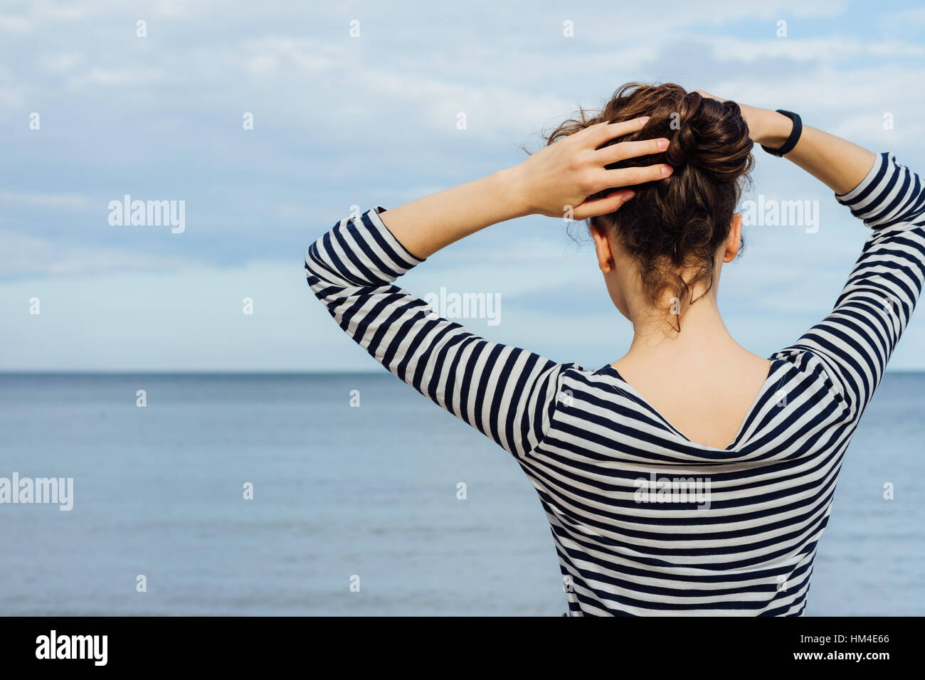 Woman Brown Hair Back Neck High Resolution Stock Photography and Images ...
