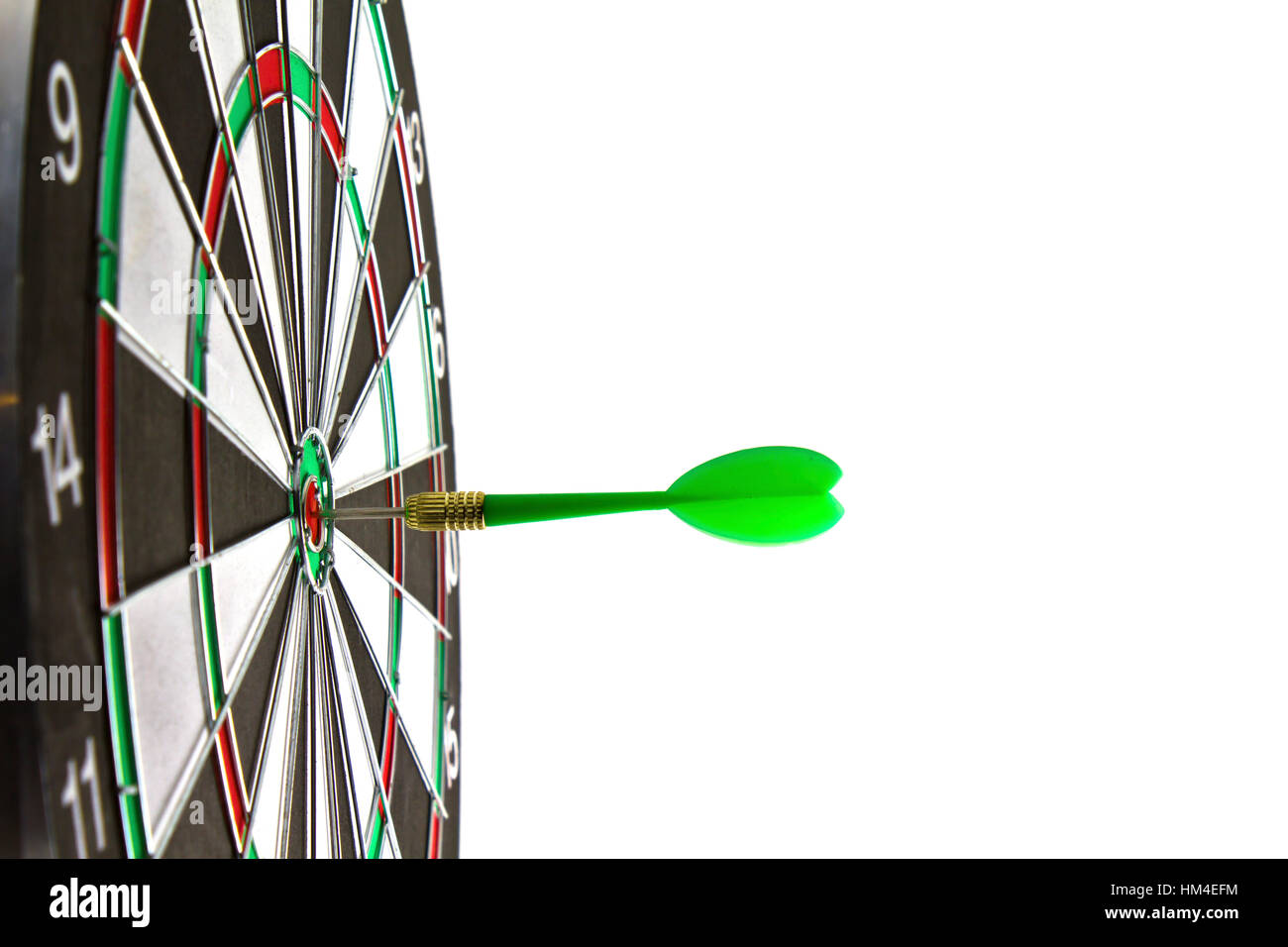 Dartboard with dart on white background Stock Photo - Alamy