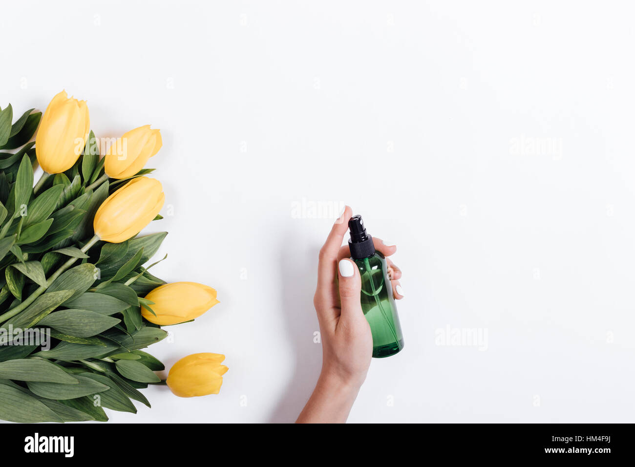 Girl beautiful manicure holds hi-res stock photography and images - Alamy