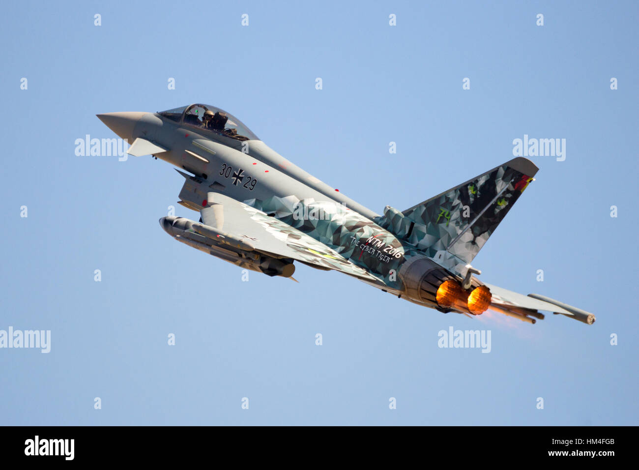 ZARAGOZA, SPAIN - MAY 20,2016: German Air Force Eurofighter Typhoon ...