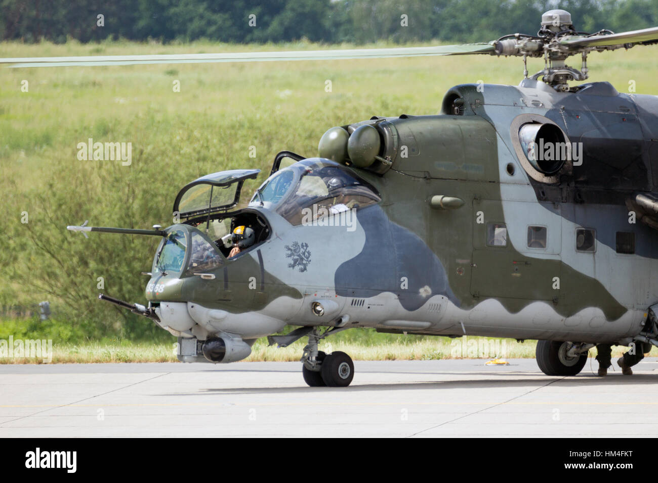 Czech Air Force Mi-24 Hind attack helicopter Stock Photo - Alamy