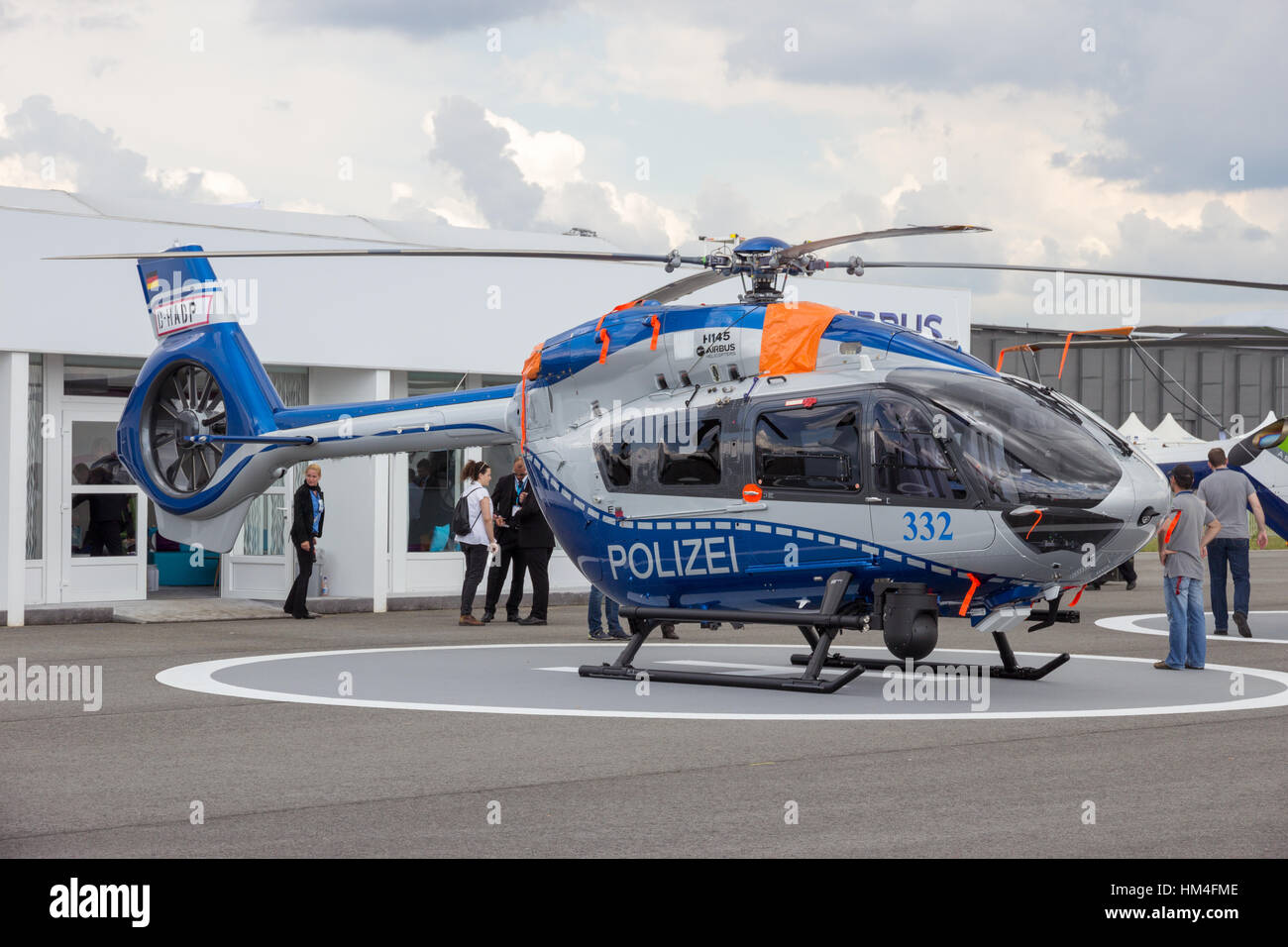 BERLIN - JUN 2, 2016: Brand new German Police Eurocopter H145 ...