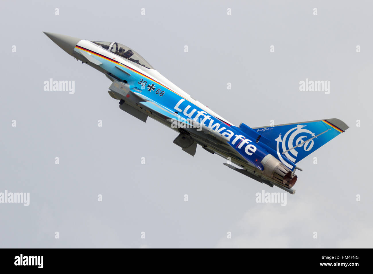 BERLIN - JUN 2, 2016: Special painted German Air Force Eurofighter ...