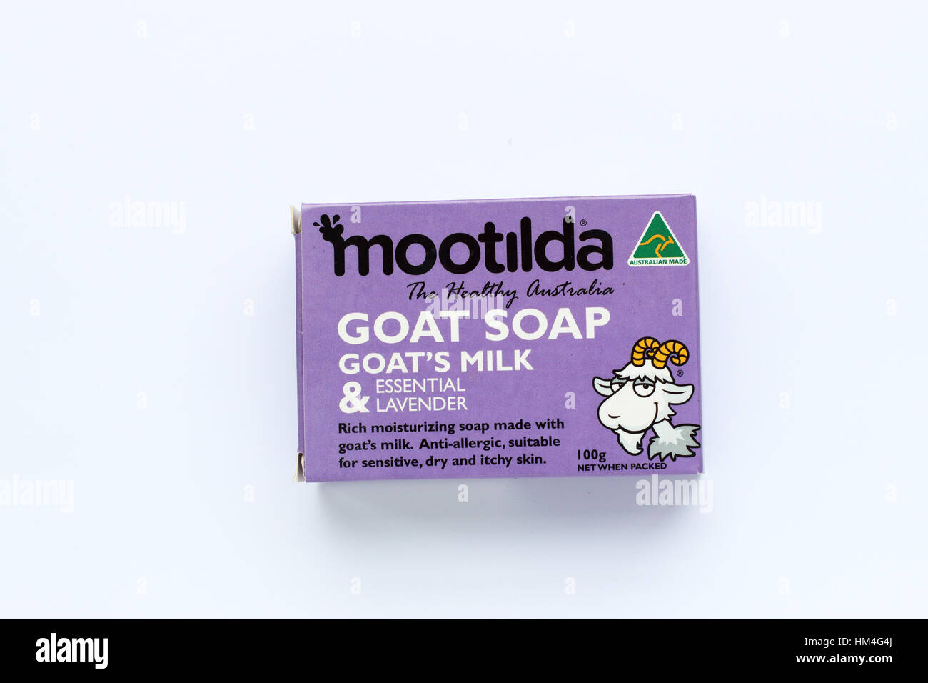 Australian Mootilda Goat Soap Essential Lavender Stock Photo - Alamy