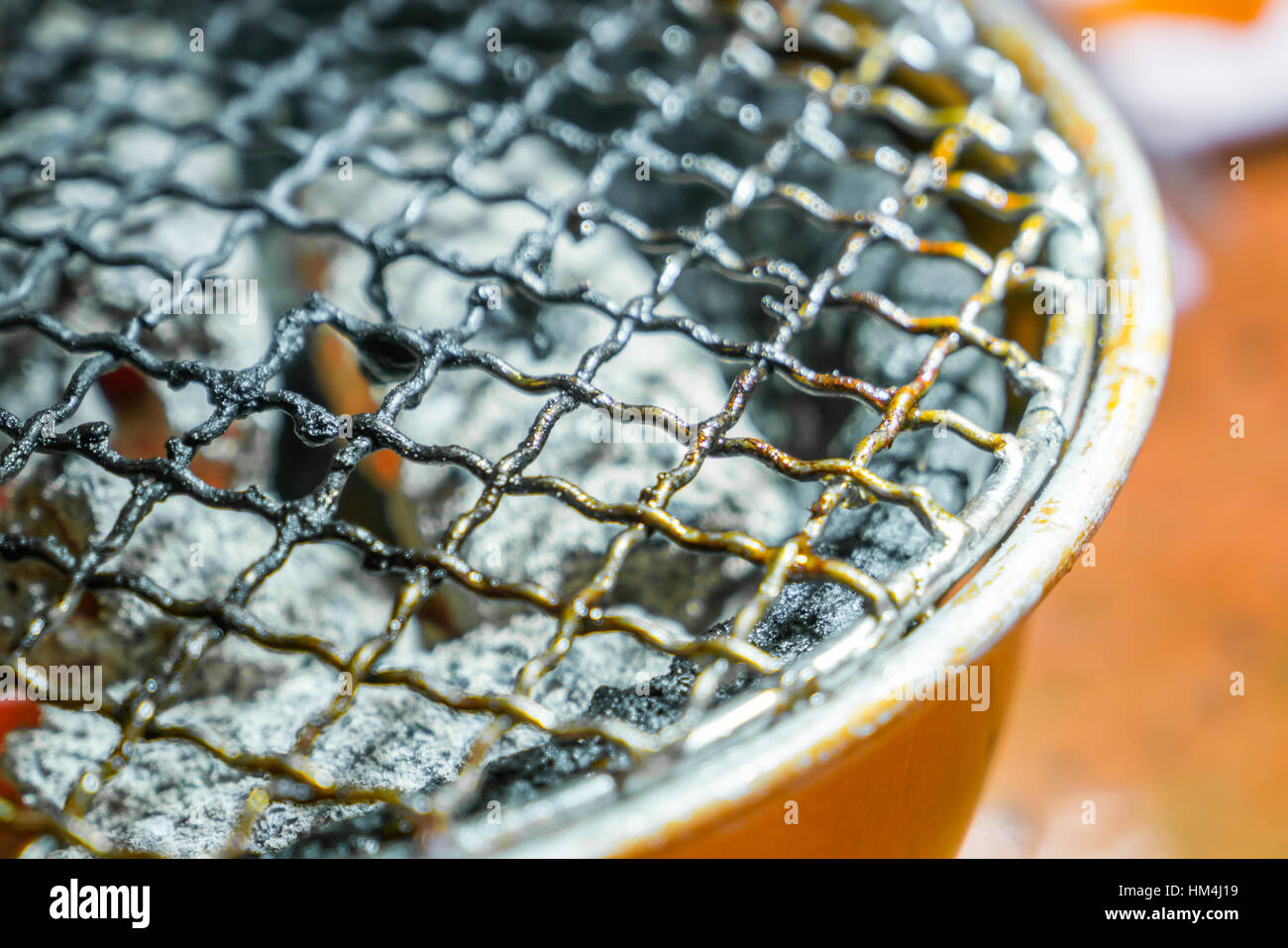Used dirty hot barbecue grill Stock Photo - Alamy