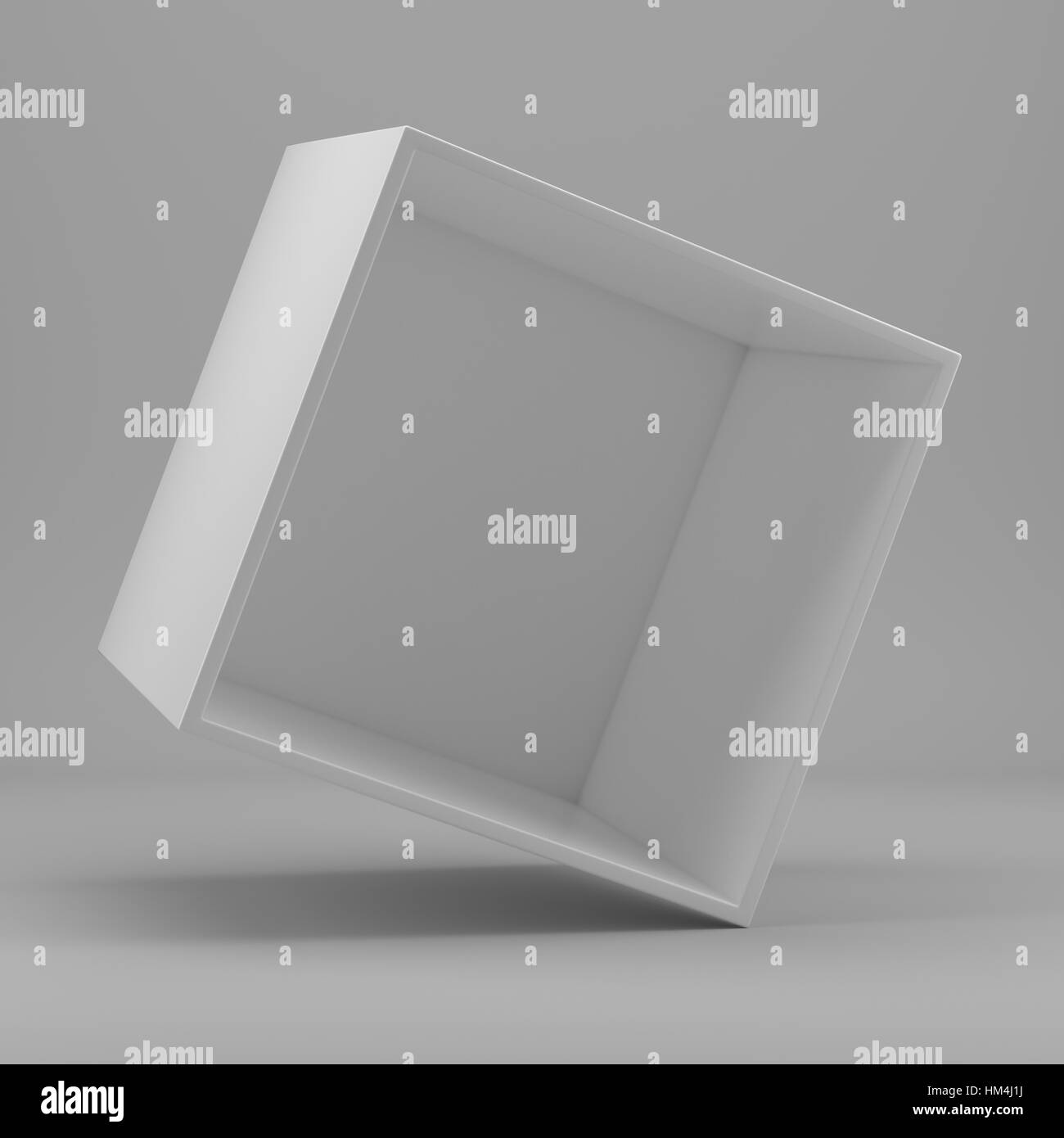 White empty clean shelf box Stock Photo - Alamy