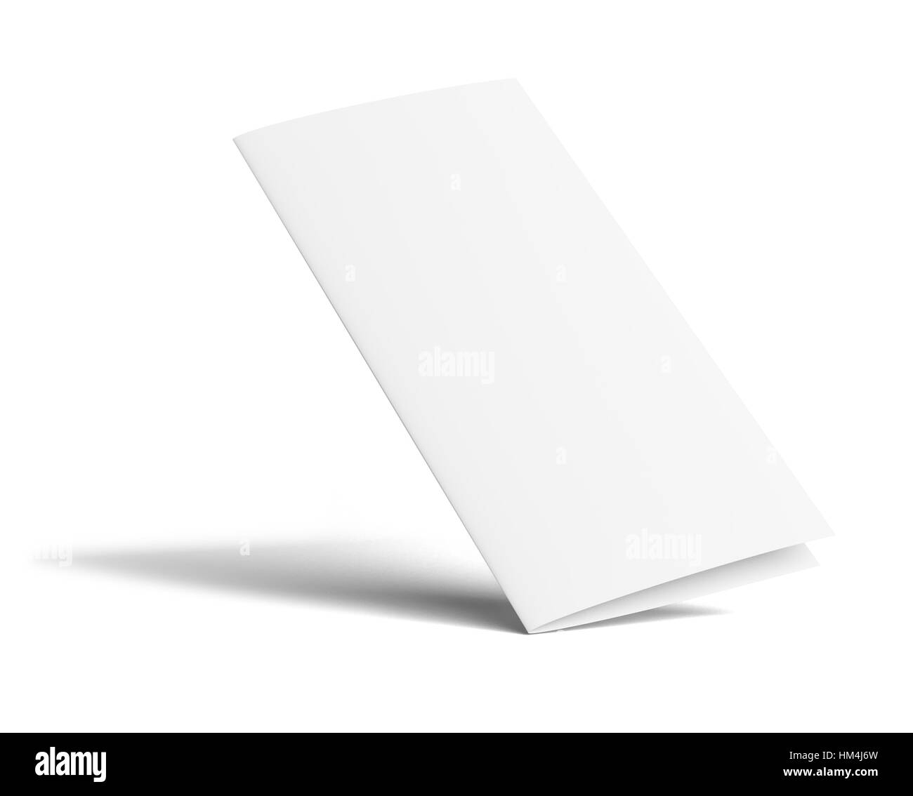 Stationary positioned two fold paper brochure Stock Photo - Alamy