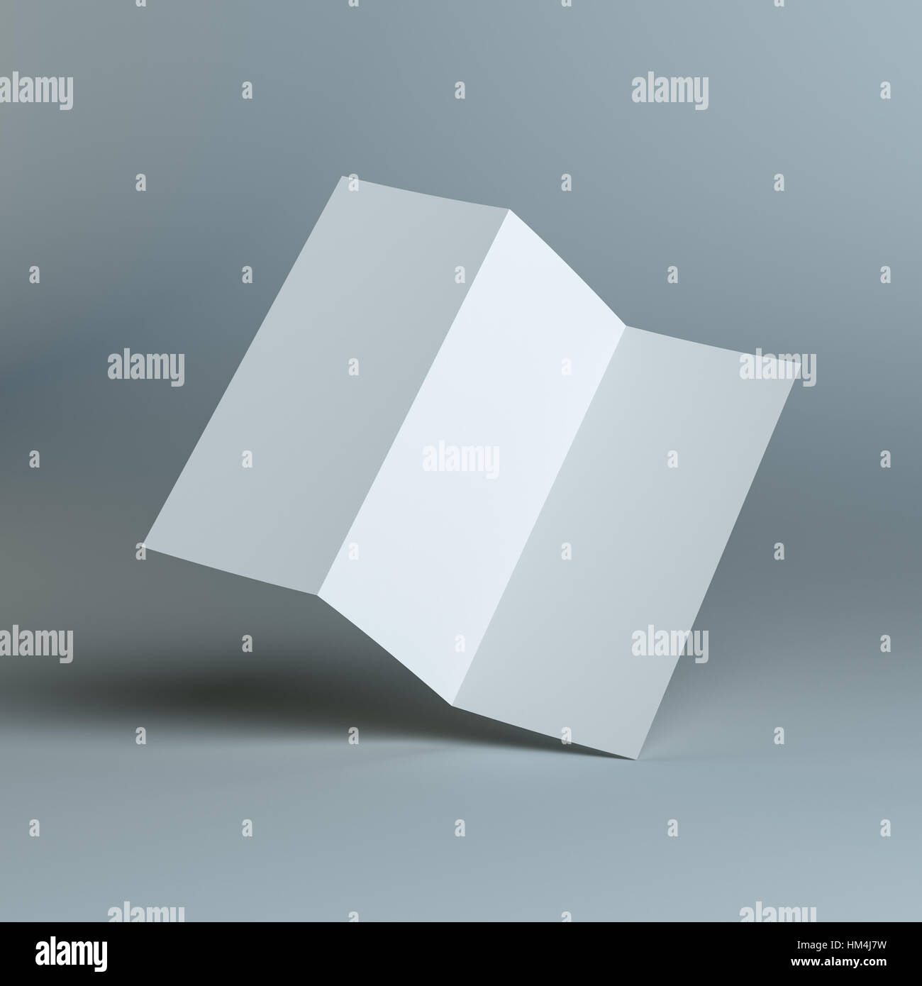 Blank three fold template paper Stock Photo - Alamy