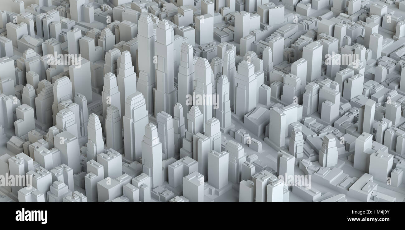 White Business City Buildings Stock Photo - Alamy