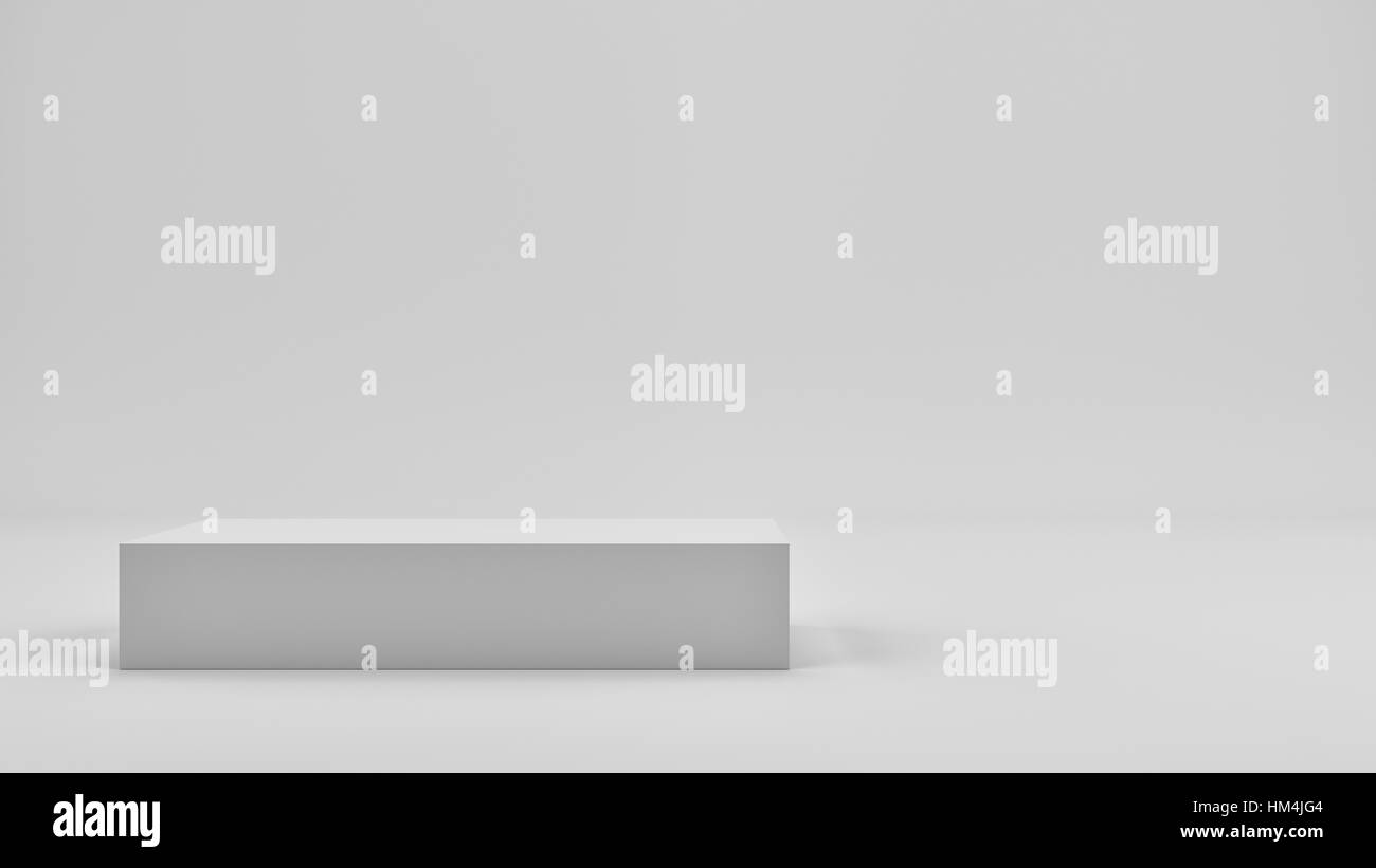 Cube in gray photo studio Stock Photo - Alamy