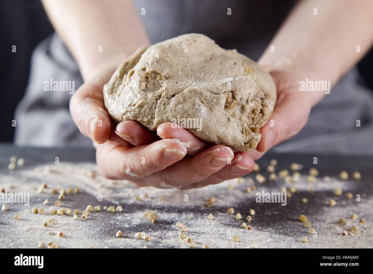 Woman making cheese, with texture in her hands Stock Photo - Alamy