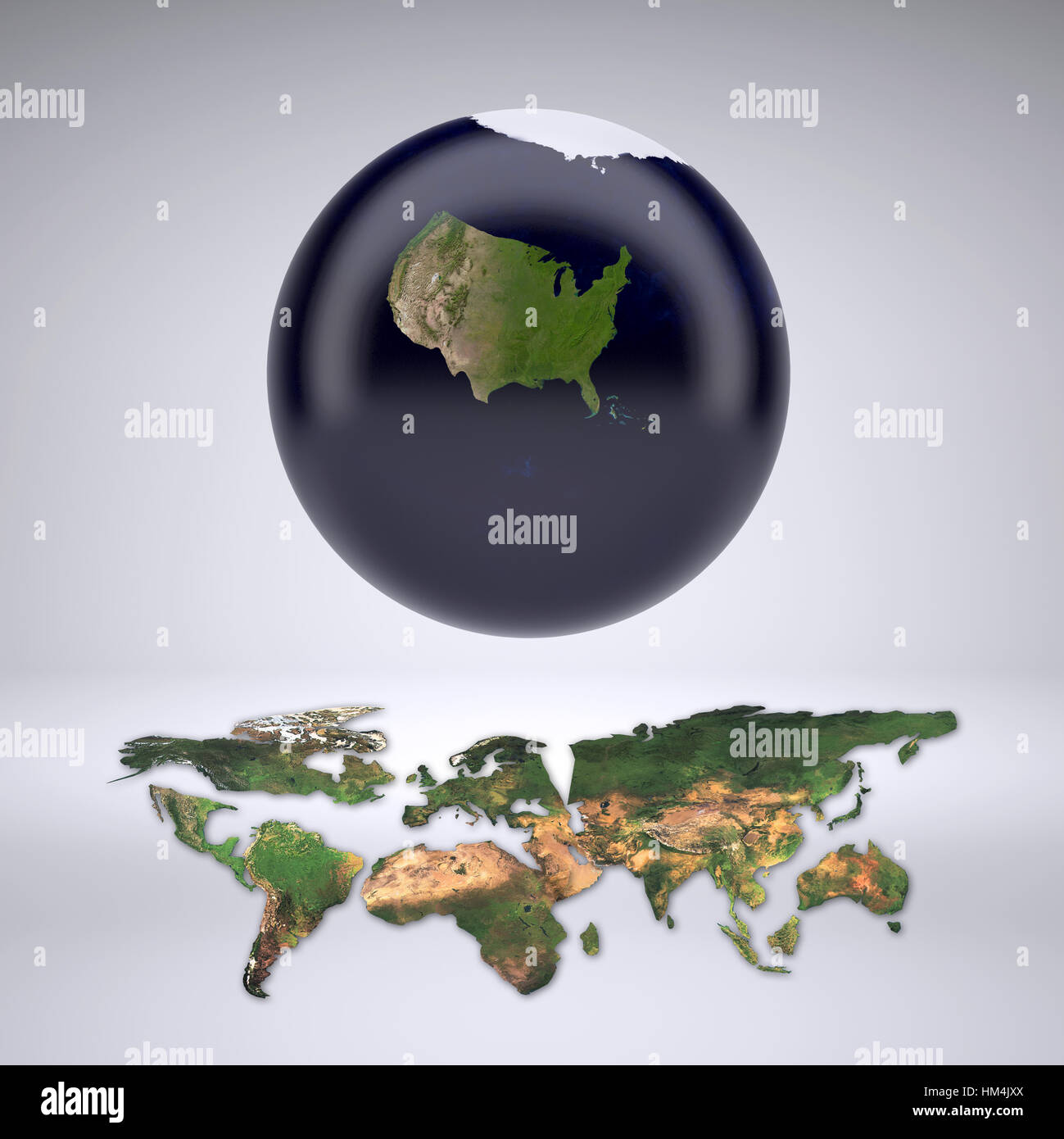 United states political map 3d hi-res stock photography and images - Alamy