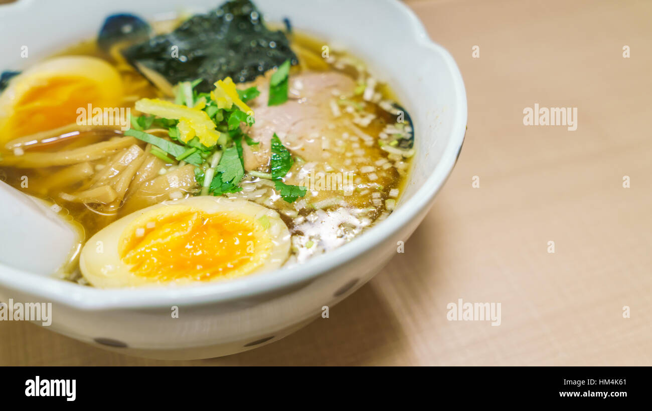 Japanese ramen noodle on table Stock Photo - Alamy