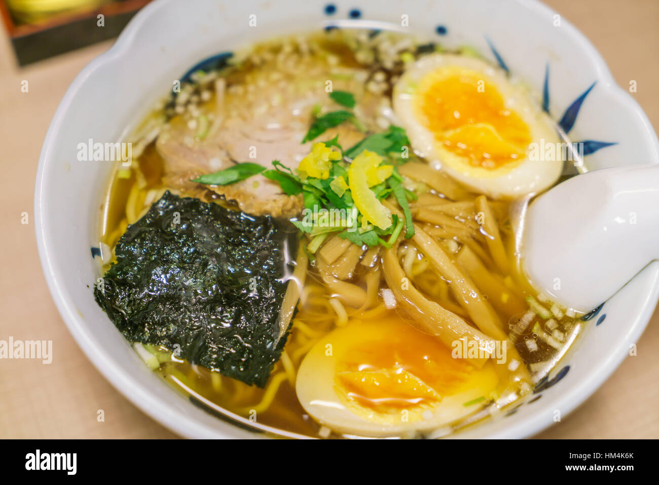 Japanese ramen noodle on table Stock Photo - Alamy