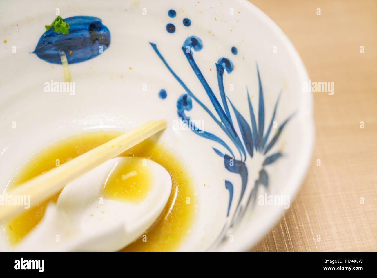 Empty Japanese ramen noodle on table Stock Photo - Alamy