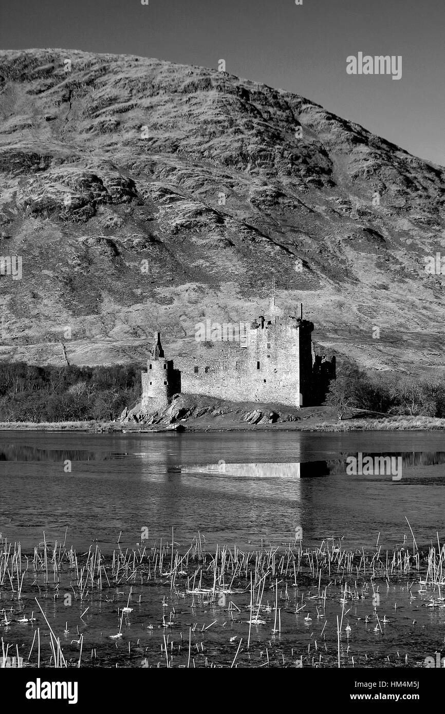 The ruins of Castle Kilchurn at the north end of Loch Awe Argyll and ...