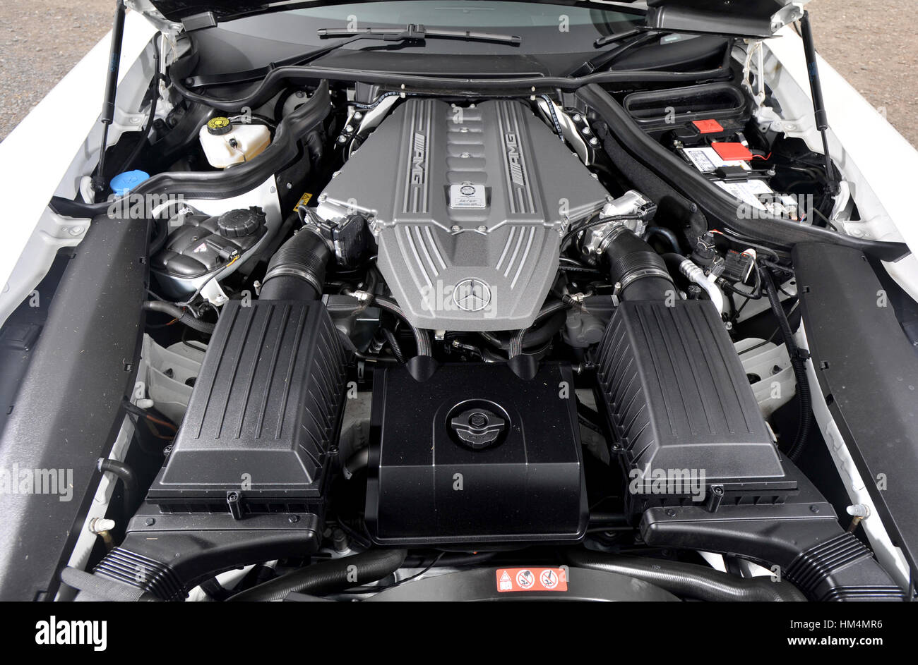 2010 Mercedes AMG SLS German super car with gull wing doors Stock Photo ...