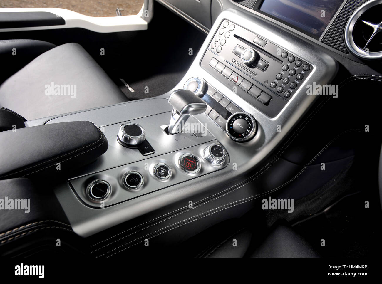 2010 Mercedes AMG SLS German super car with gull wing doors Stock Photo ...
