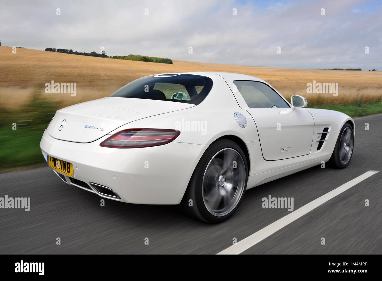2010 Mercedes AMG SLS German super car with gull wing doors Stock Photo ...