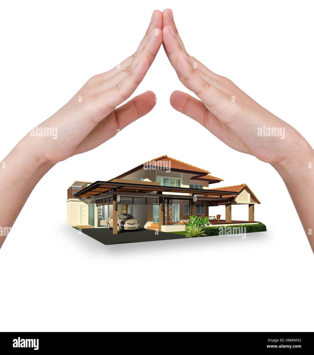 The house under hand Stock Photo - Alamy