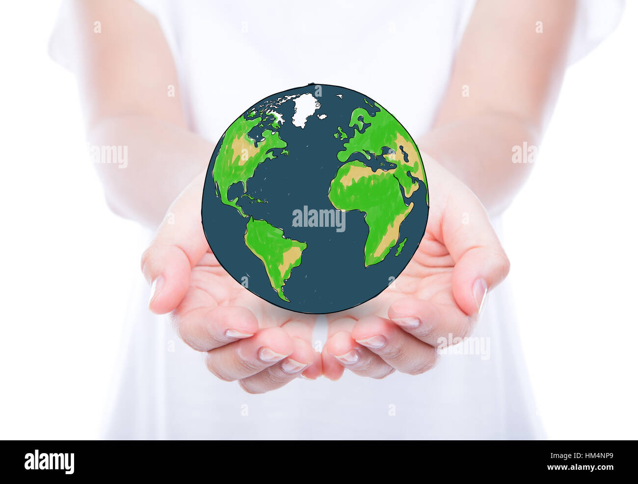 Hands with earth Stock Photo - Alamy