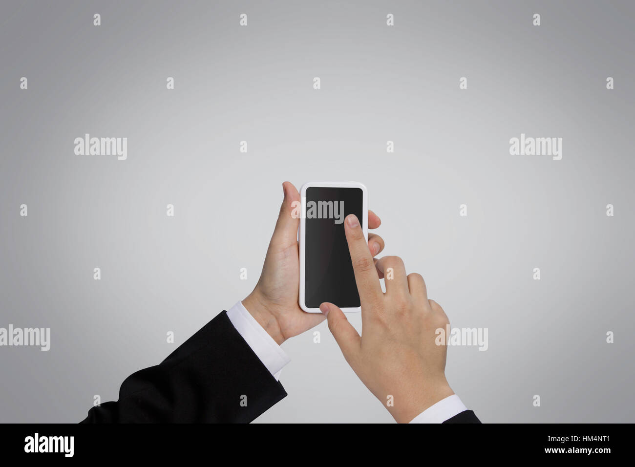 Mobile phone With hand Stock Photo - Alamy