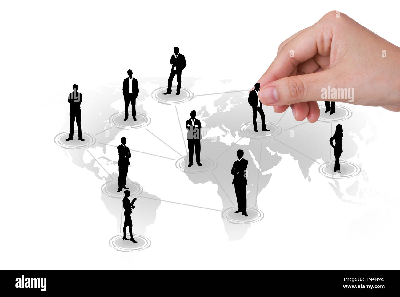 Hand pick man of Social Network Stock Photo - Alamy