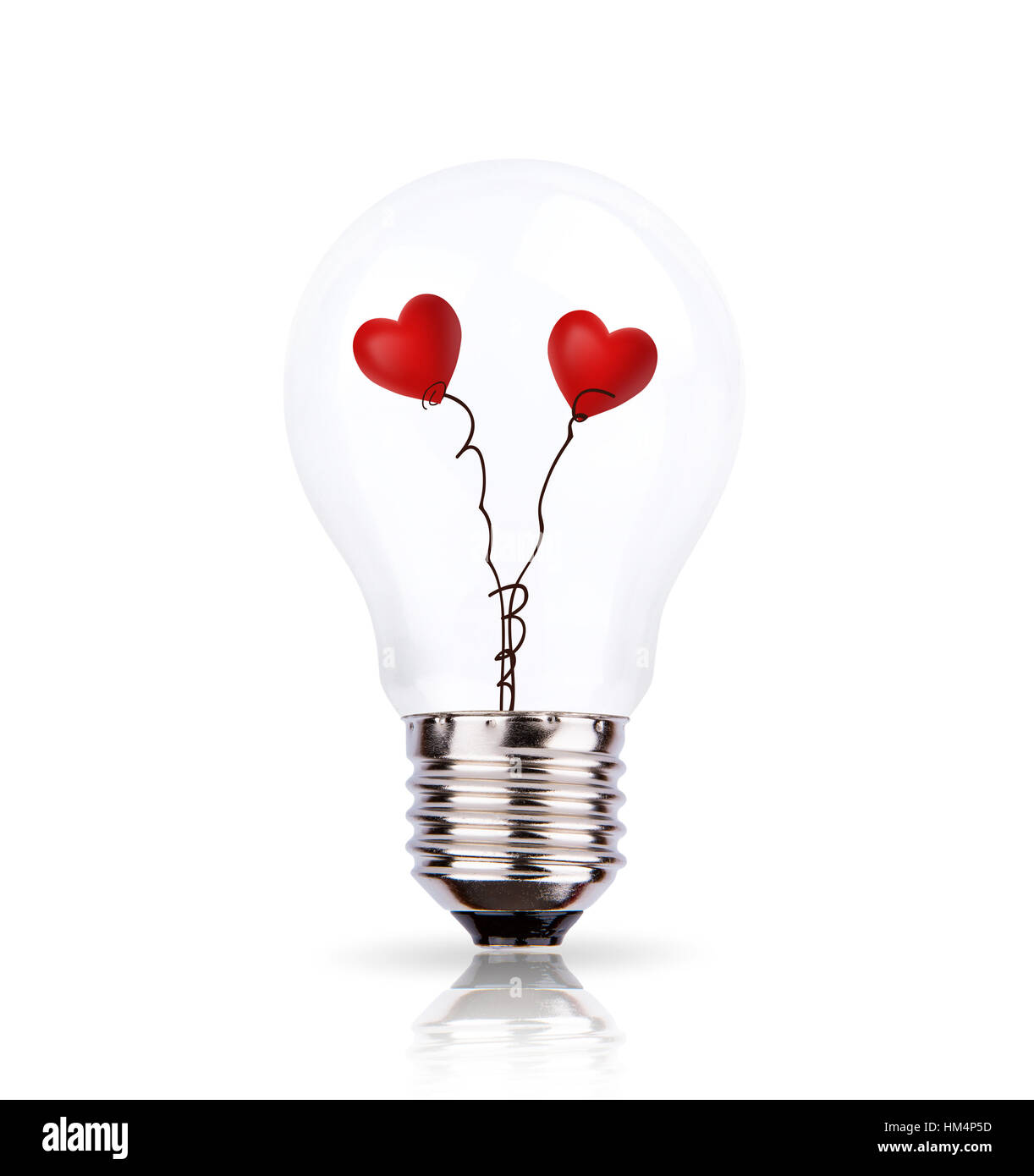 Light bulb in heart shape Cut Out Stock Images & Pictures - Alamy