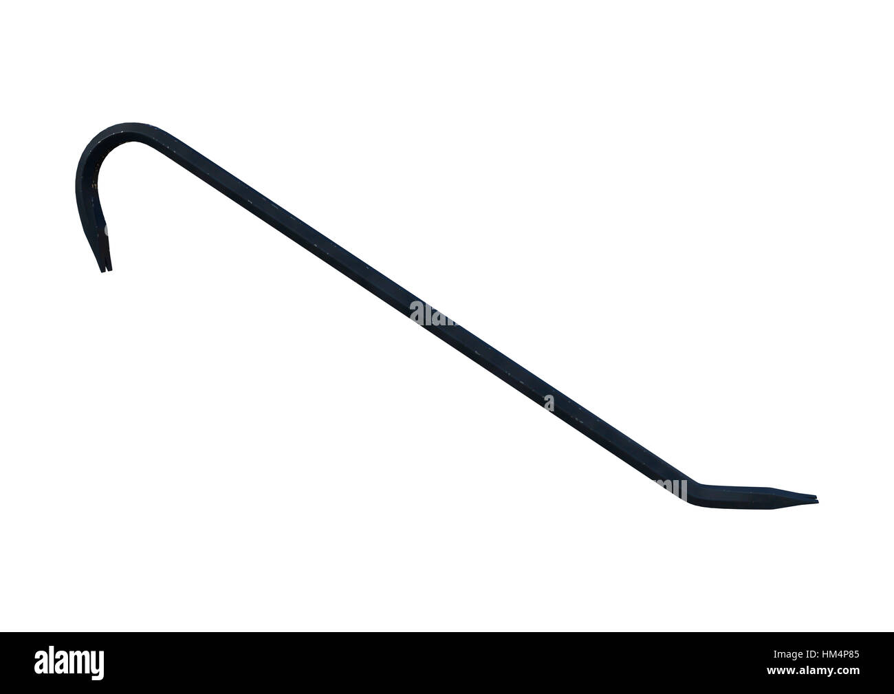 3D rendering of a black crowbar isolated on white background Stock ...