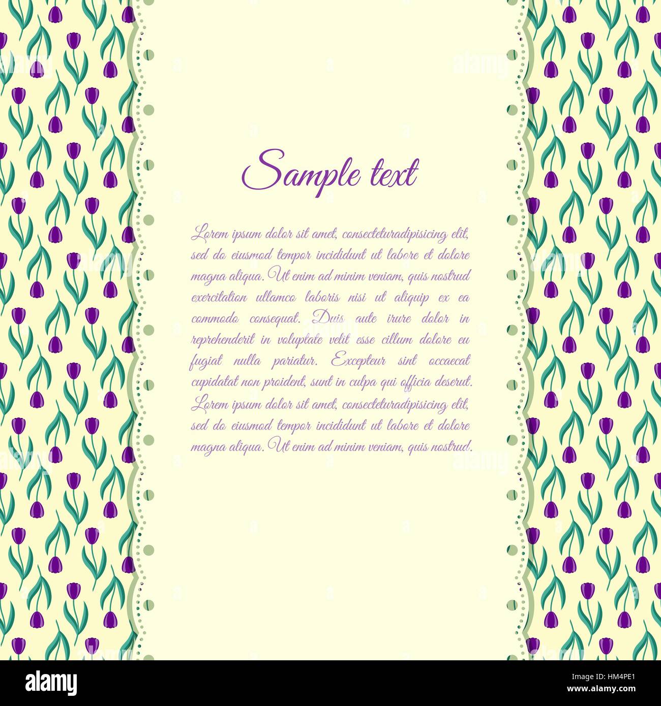 Flyer, invitation, menu or greeting card design template with purple ...