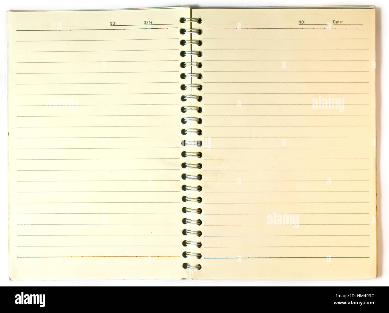 Old note-book isolated on white background Stock Photo - Alamy