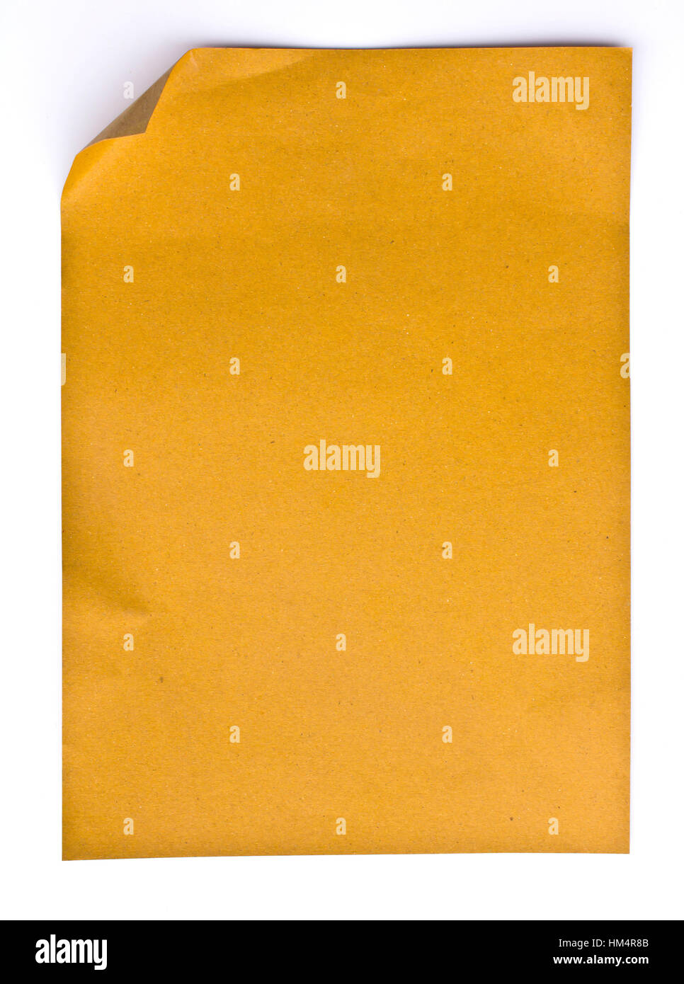 Old brown paper isolated on white background Stock Photo - Alamy