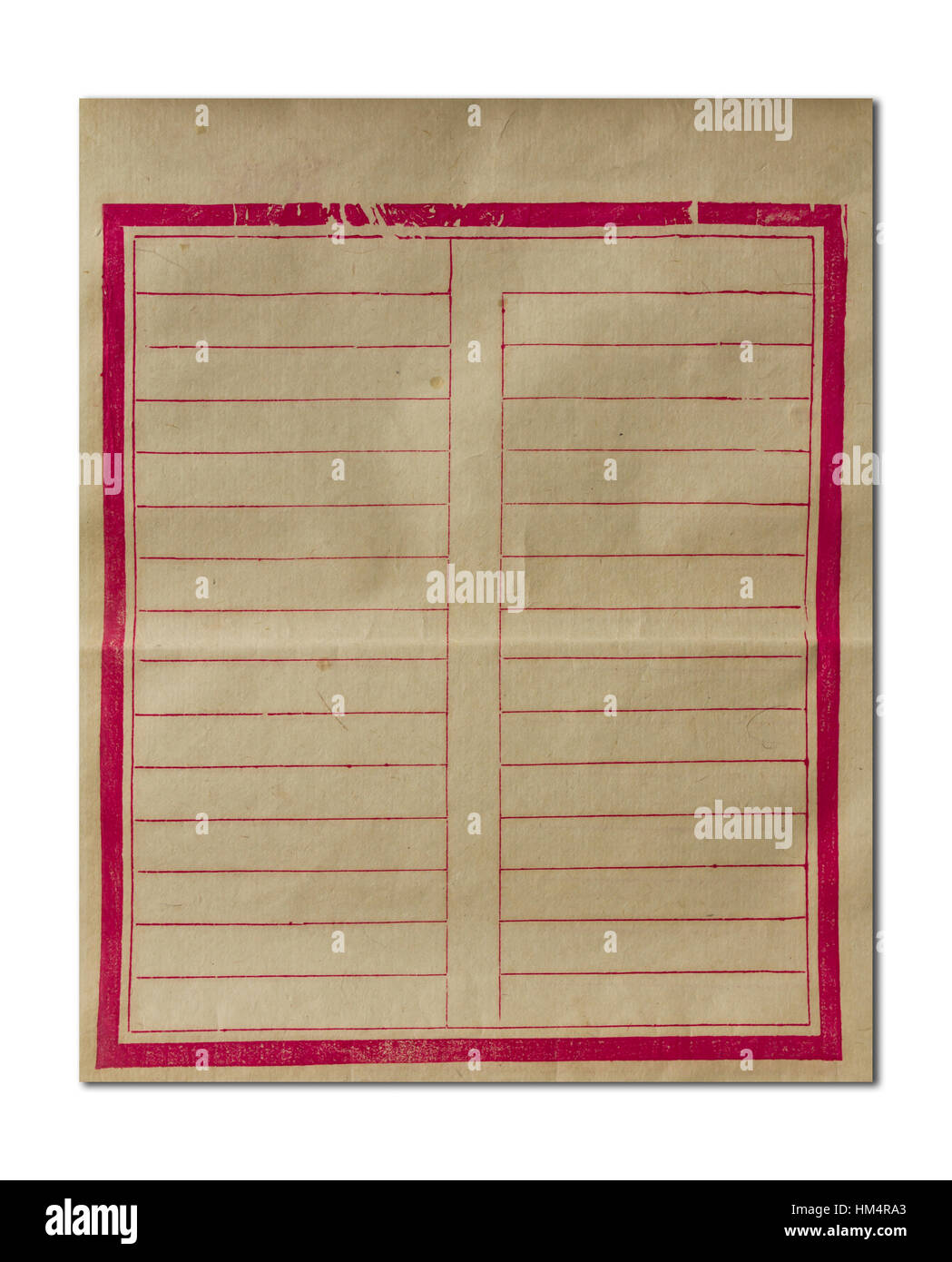 Old blank paper isolated on white background Stock Photo - Alamy