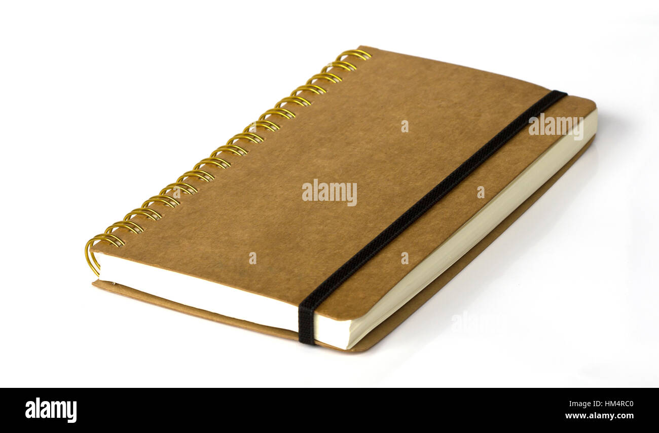 Note book or diary isolated on white background Stock Photo - Alamy