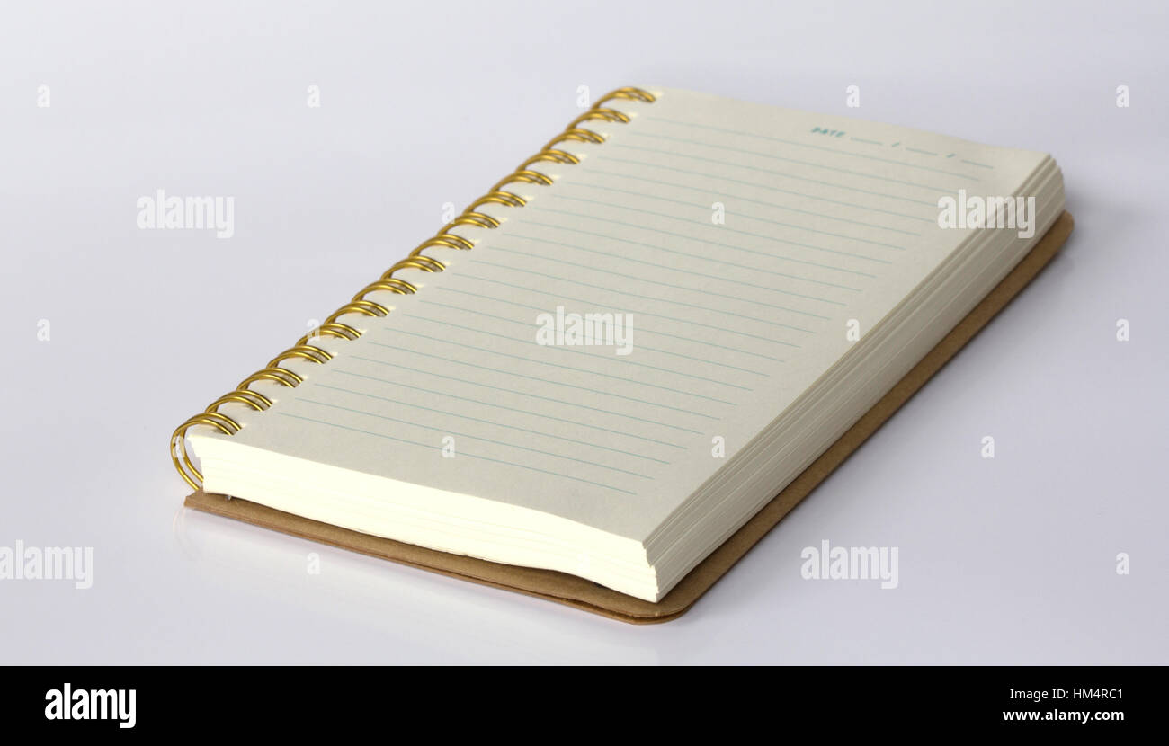 Note book or diary isolated on white background Stock Photo - Alamy