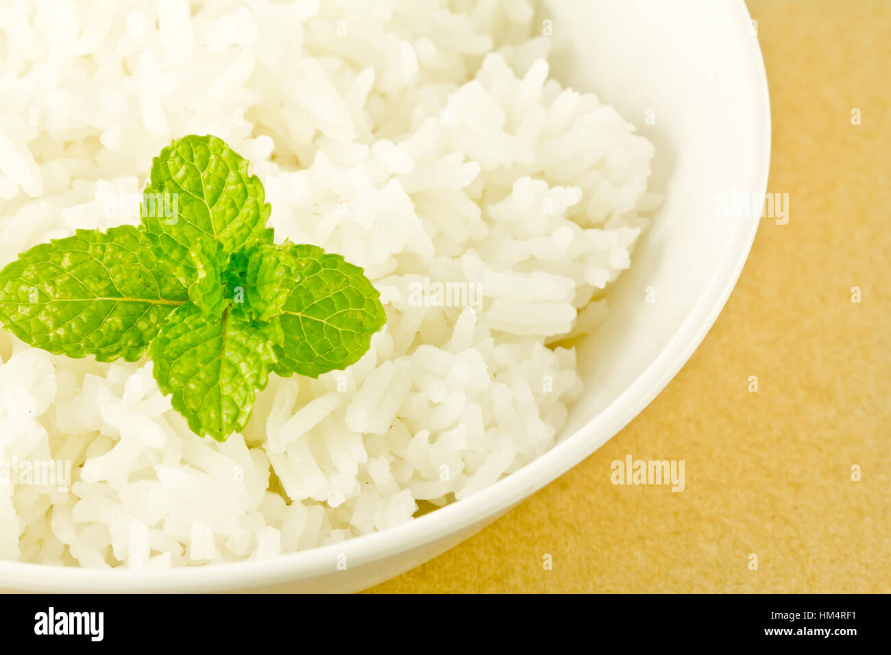 White steamed rice in a dish Stock Photo - Alamy