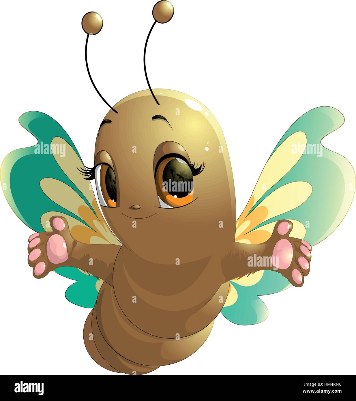 cheerful cute butterfly Stock Vector Image & Art - Alamy