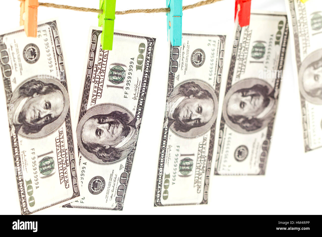 Dollars on a rope hi-res stock photography and images - Alamy