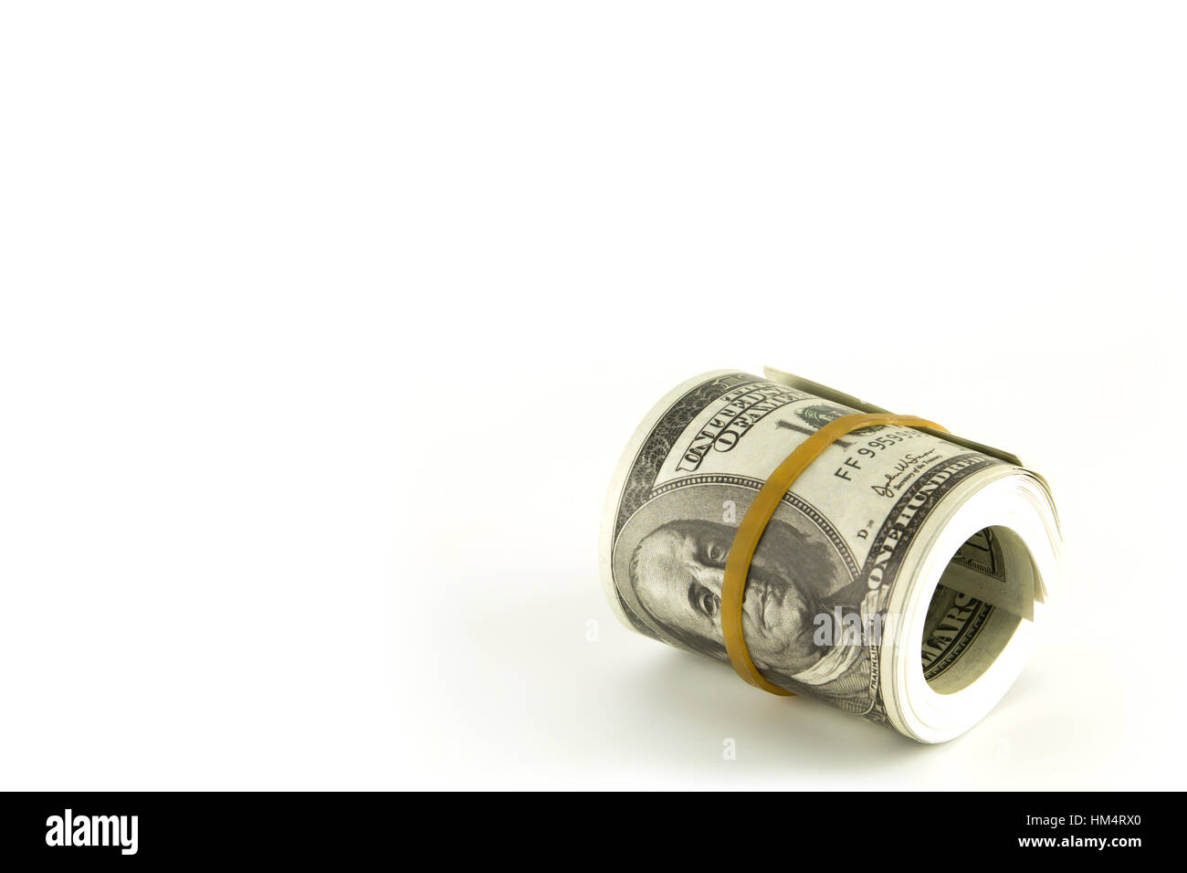 Dollars on white background Stock Photo - Alamy