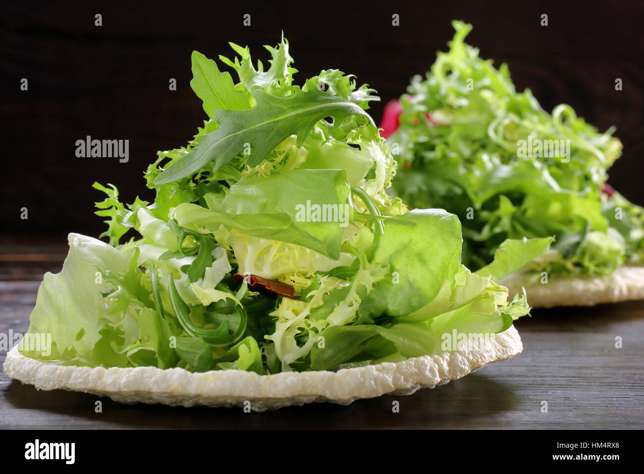 Crunchy green salad mix hi-res stock photography and images - Alamy