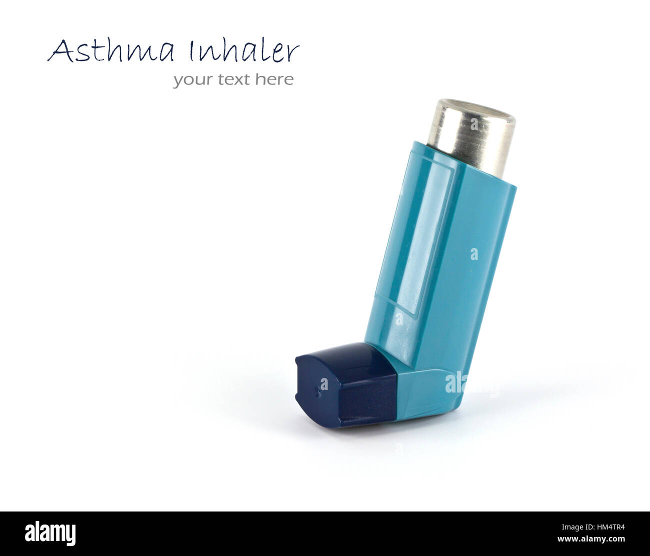Asthma inhaler isolated on a white background Stock Photo - Alamy