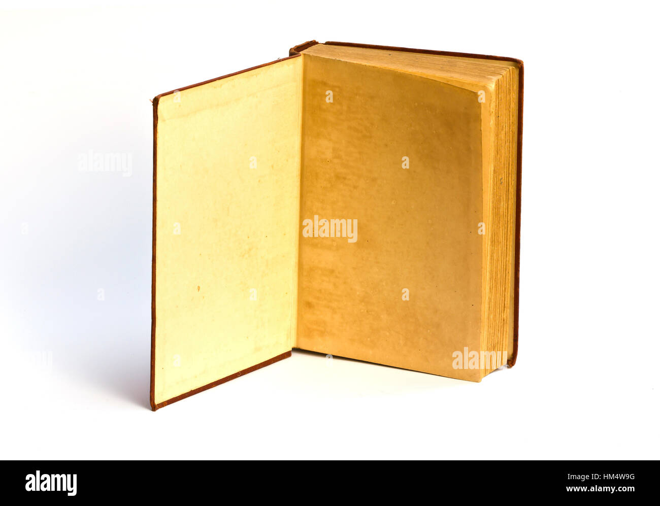 Old book Open two face on white background Stock Photo - Alamy