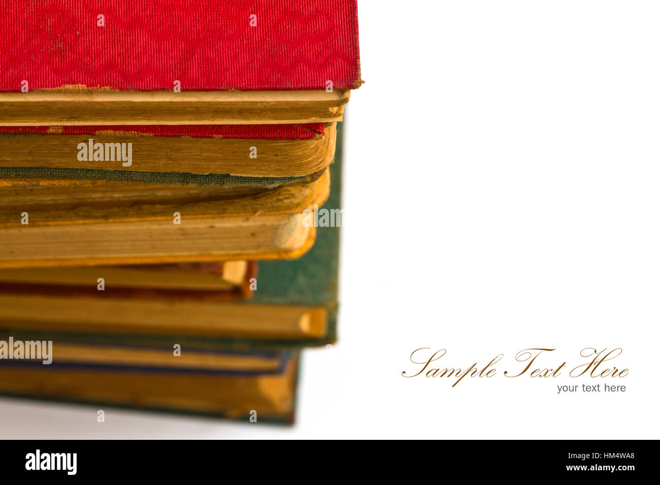 Stack of old antique books Isolated on white background Stock Photo - Alamy