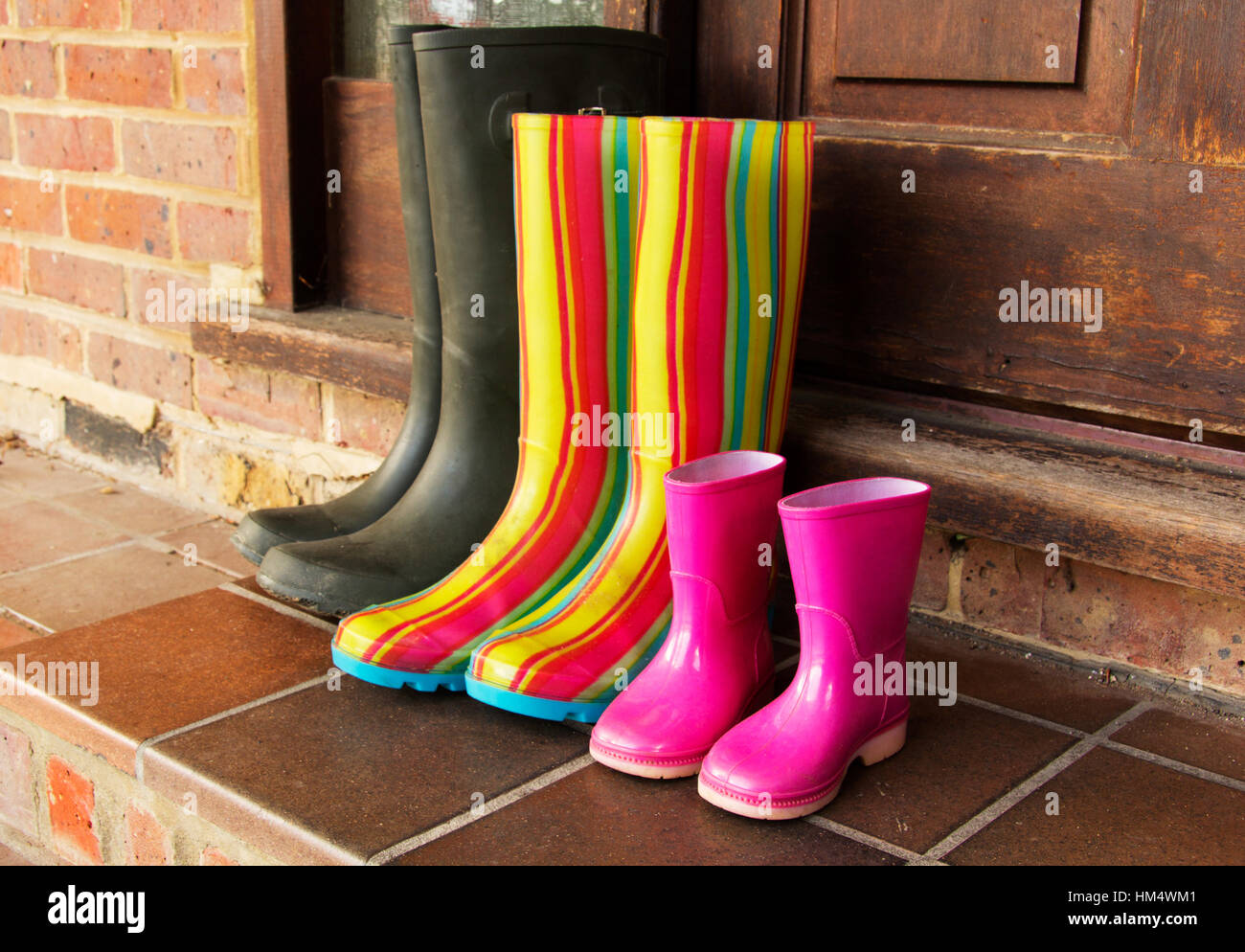 Pink wellie boots hi-res stock photography and images - Alamy