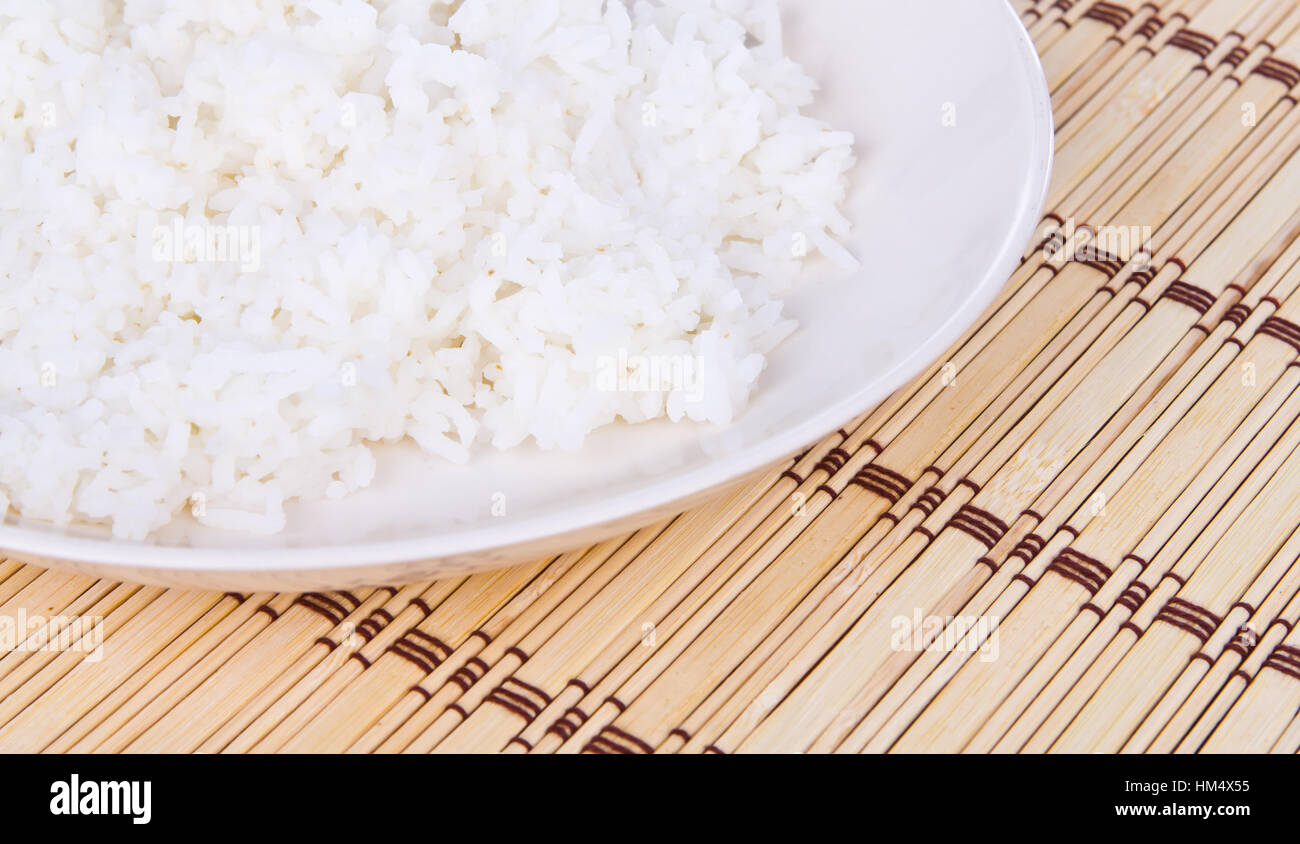 White steamed rice Stock Photo - Alamy